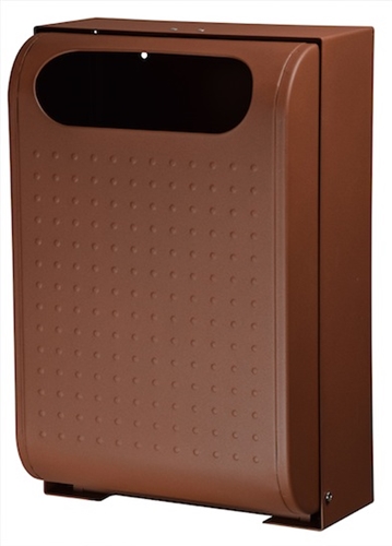 Outdoor Wall Waste Bin 30L effect corten rossignol