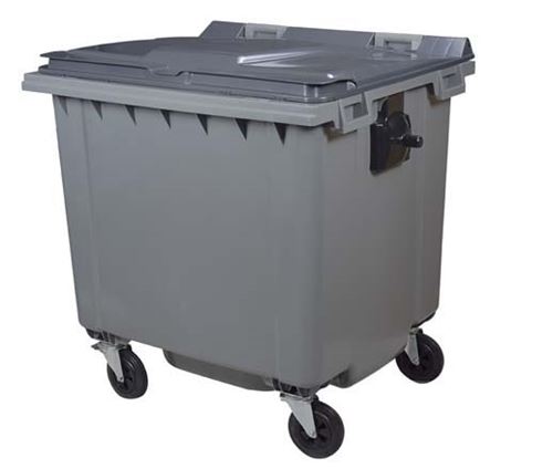 Garbage container 1000 liter front end - 4 wheels - Voussert