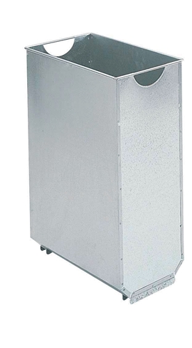 60 L rectangular galvanized steel interior bin: Rossignol