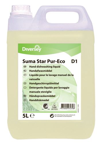 Suma star D1 pur eco Hand Dishwashing 5L: Diversey