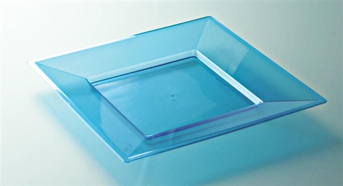 Blue square reusable plate 240 mm - Voussert