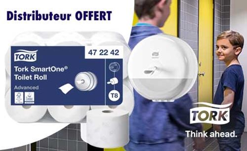 Pack 12 rolls Smart One free distributor: Tork - Voussert