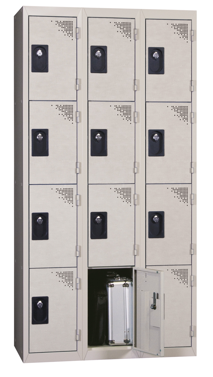 Multi-case locker 4 stacked boxes 3 columns Width 400mm: TEU