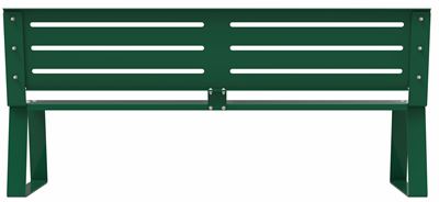Steel green public bench community France: Rossignol - Voussert
