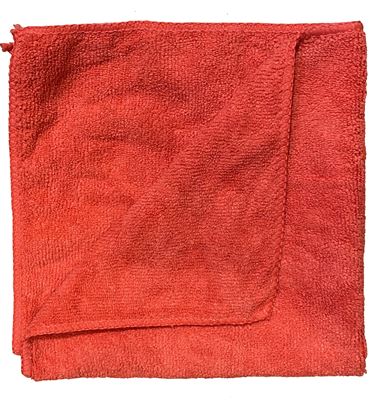 Professional red microfiber cloth 40x40