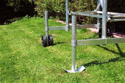 Scaffolding rolling aluminum working height 4.5 m size hedge