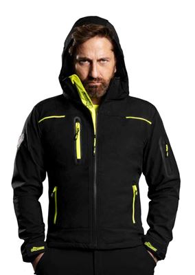 Upower black waterproof softshell work jacket - Voussert